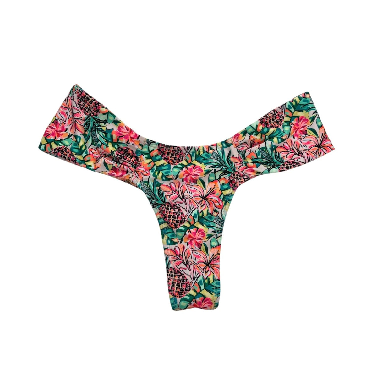 PINEAPPLE BLOOM RUCHED BOTTOM – Berry Beachy Swimwear